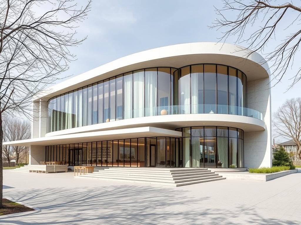 Design A Building Inspired By 20th-century Architecture Emphasizing