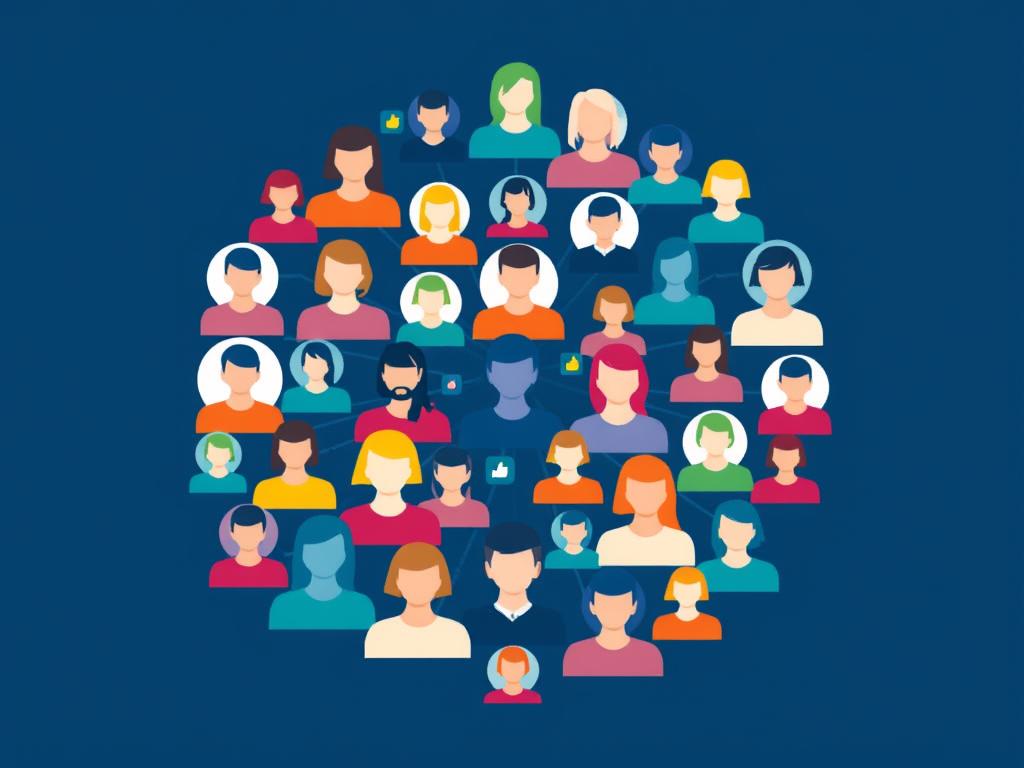 A Graphic Representing A Vibrant Online Community Think Interconnected