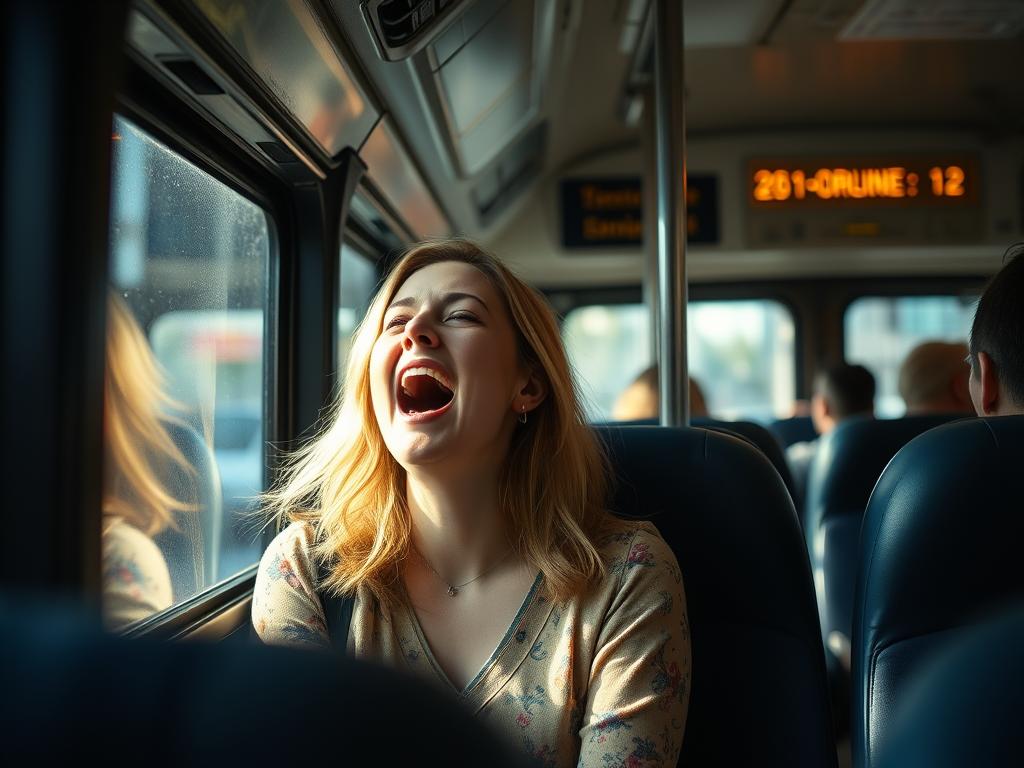 A Lady Screaming Inside The Bus