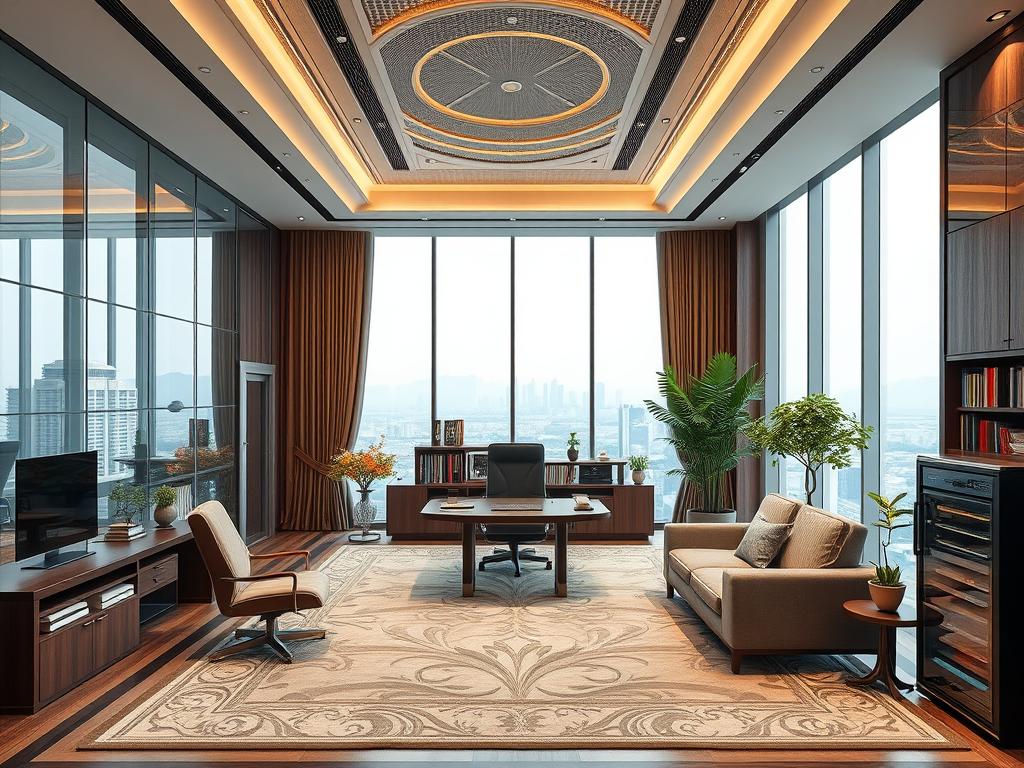 Headquarter Tower Building 500 ㎡ Luruxy Super CEO Office ...