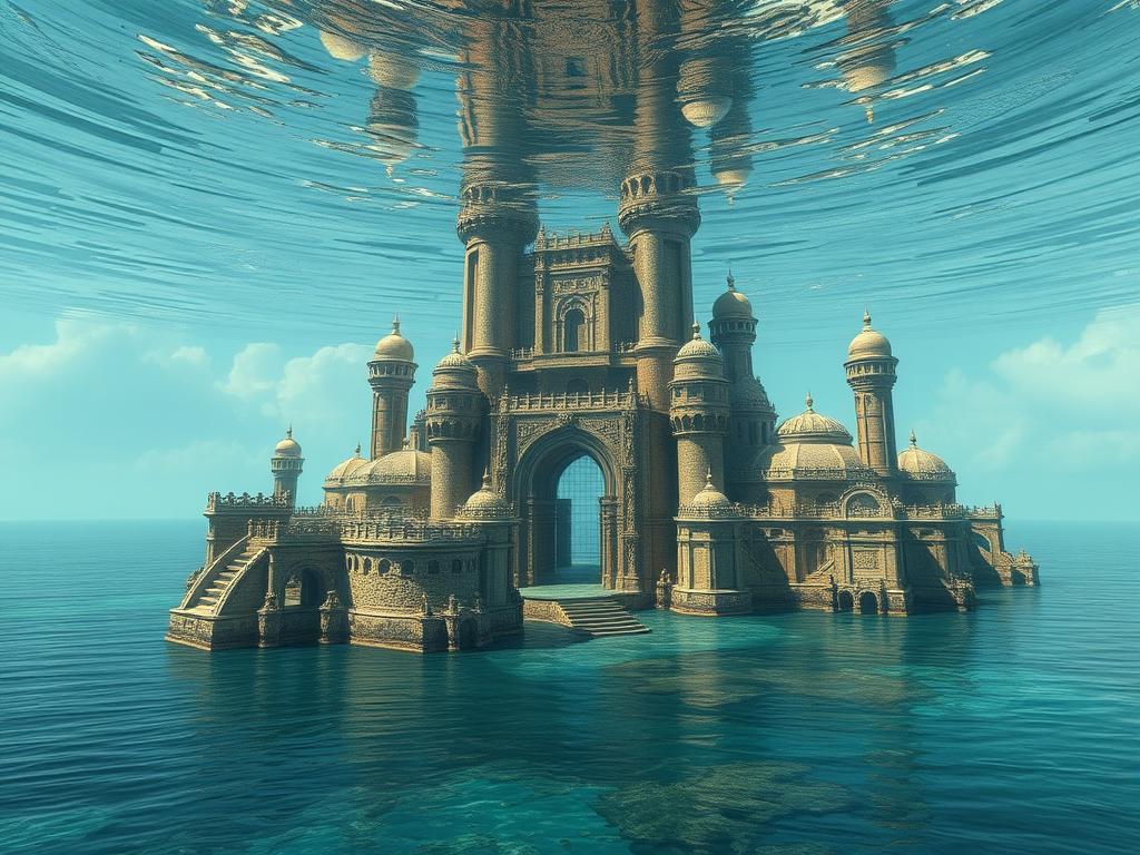 Lost Atlantis City Inside The Water Royal Images