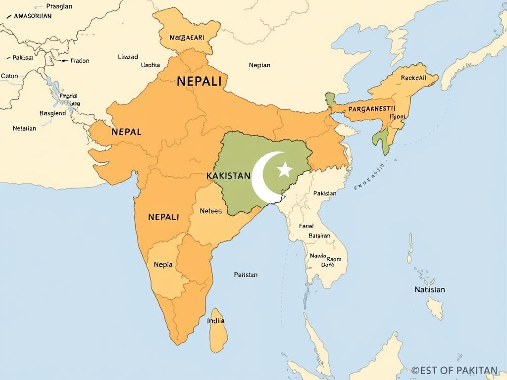 Show Me Map Where Nepal Bangladesh And Pakistan Was Part Of India