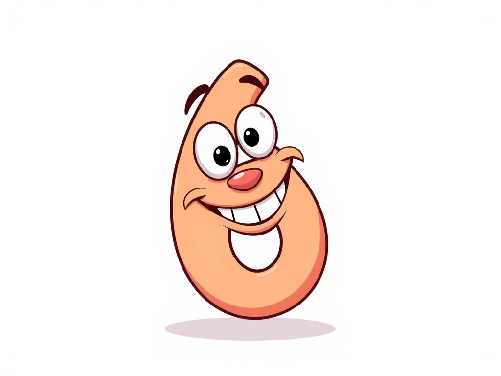 A Cartoon Number “8” Tilted Crookedly To One Side With A
