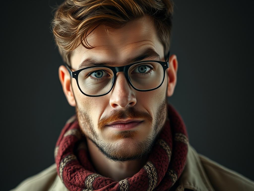 Homme Avec Un Regard Méprisant