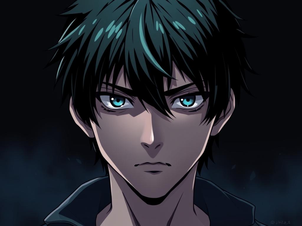 Levi Ackermananime Styledark Backgroundcold Starecool Hairstrong