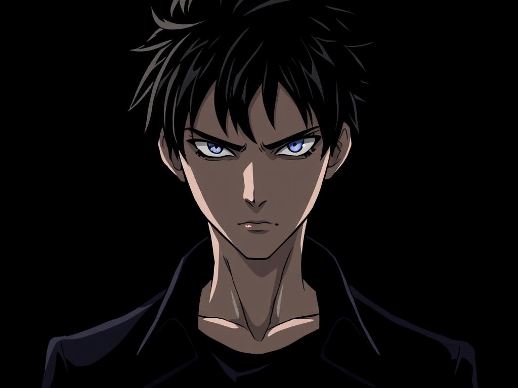 Levi Ackermananime Styledark Backgroundcold Starecool Hairstrong