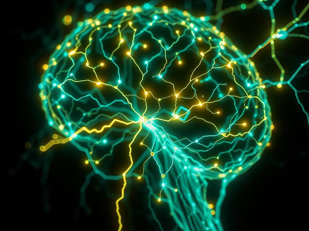 Neural Pathways Lighting Up Like A Glowing Supercomputer Sticky