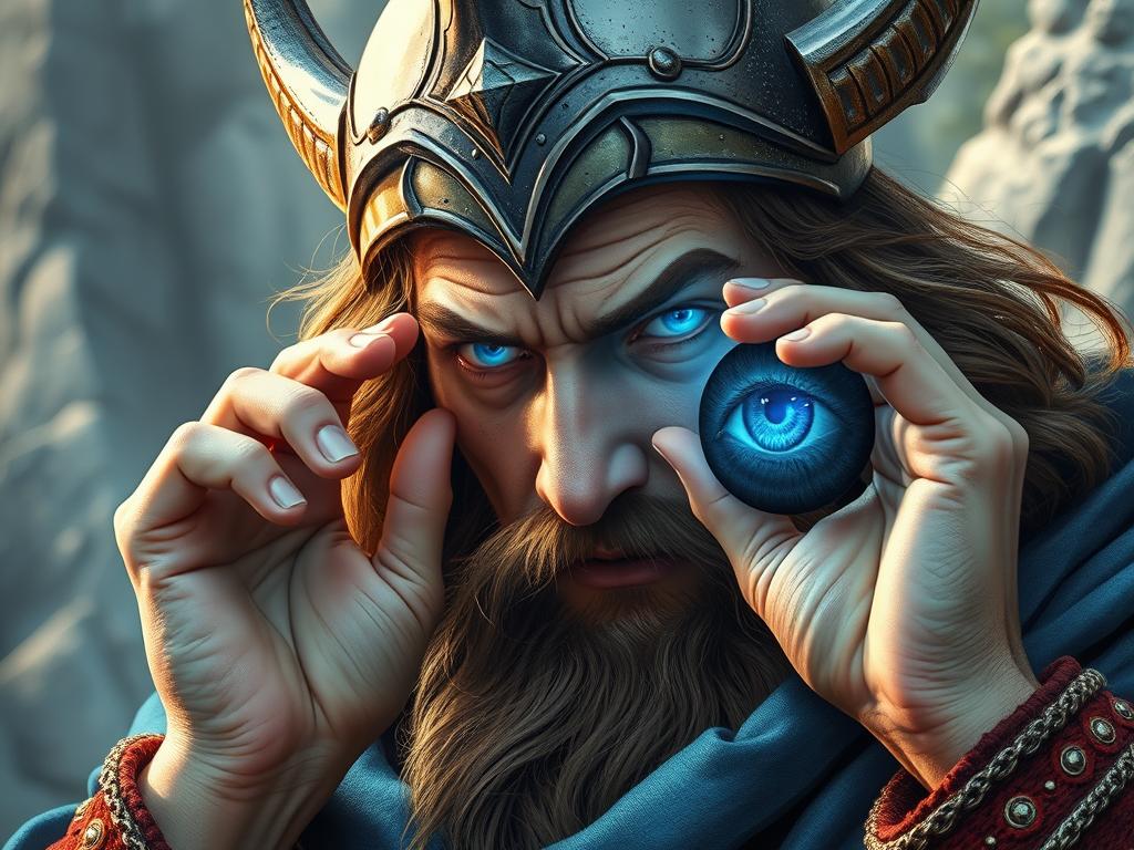 Odin Put His Hands Up To His Bright Blue Eyes Those Two Eyes