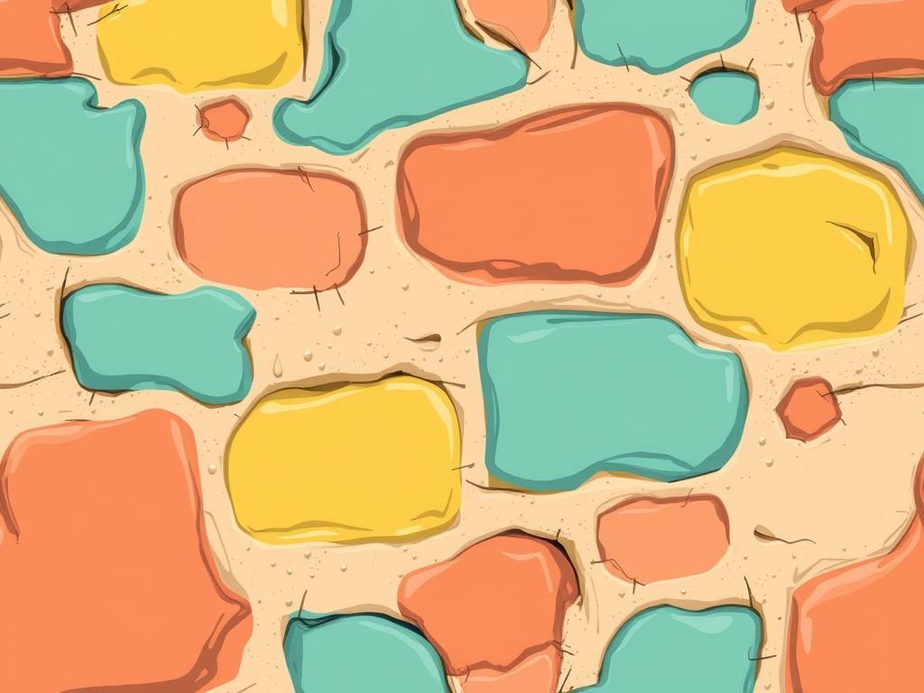 Seamless Cartoon Wall Side View